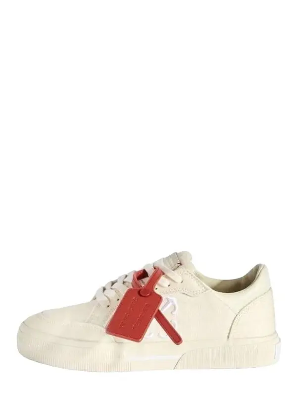 Off-White Vulcanized Canvas Low Top Sneakers - Beige