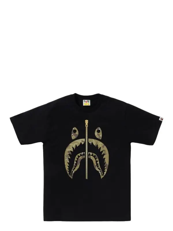 A BATHING APE Bitmap Shark Tee - Black