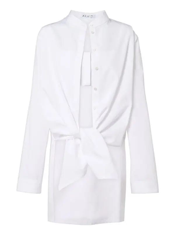 Alaïa Cotton Poplin Shirt - White