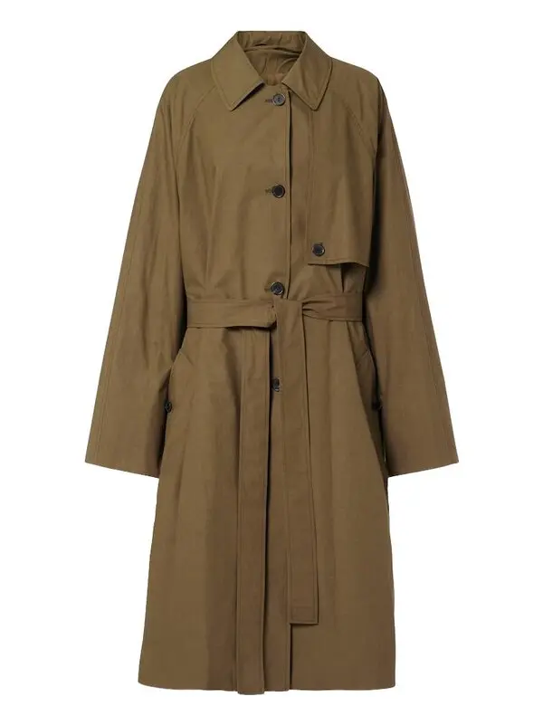 Calvin Klein Zeland Cotton Trench Coat - Brown