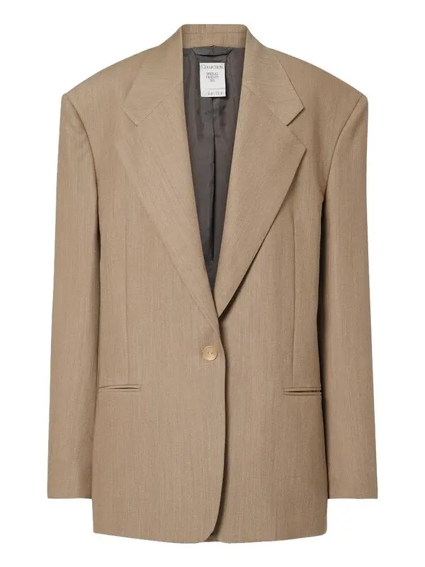 Calvin Klein Avery Wool-blend Jacket - Grey