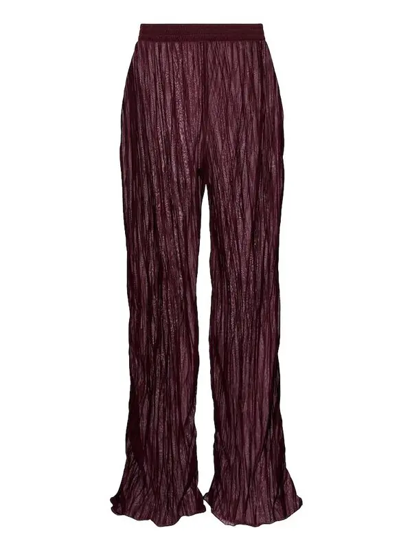 Jade Swim Amaya Sheer Wide-leg Pants - Red