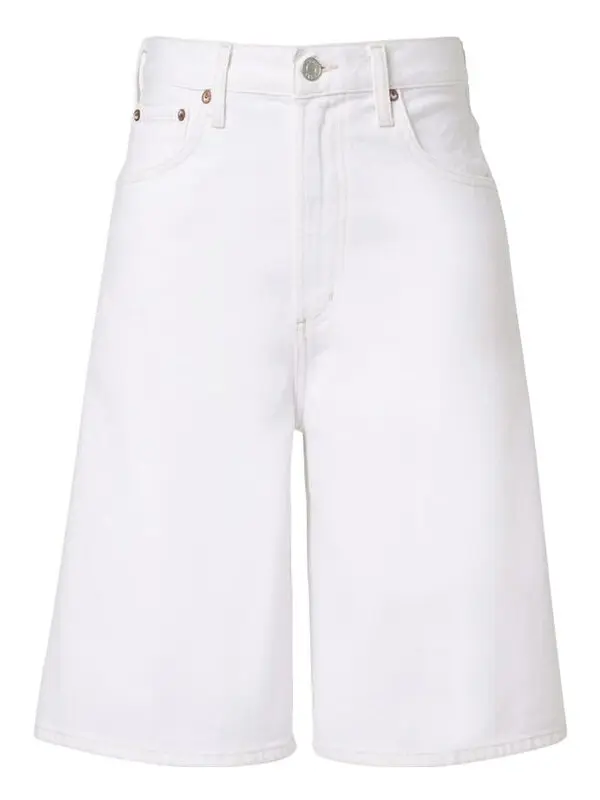 AGOLDE Nolan Denim Bermuda Shorts - White