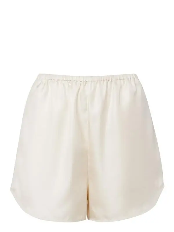 Loulou De Saison Silk Satin Shorts - White