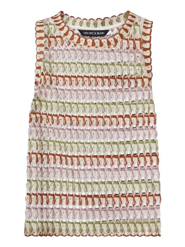 Veronica Beard Rhett Crochet Tank Top - Multicoloured
