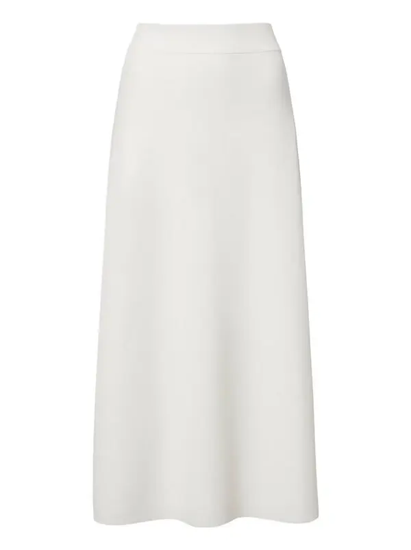 Max Mara Crêpe Midi Skirt - White