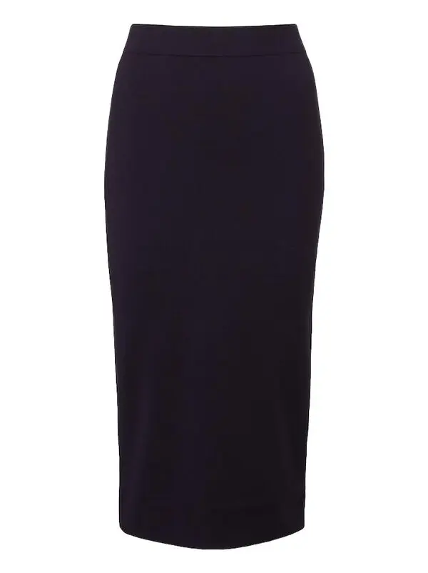 Max Mara Knitted Pencil Skirt - Blue