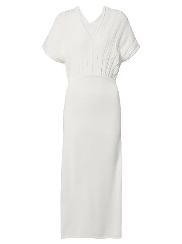 Max Mara Crêpe Midi Dress - White