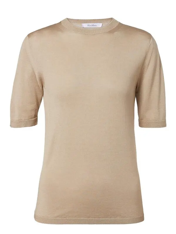 Max Mara Silk And Cashmere Crewneck Sweater - Beige