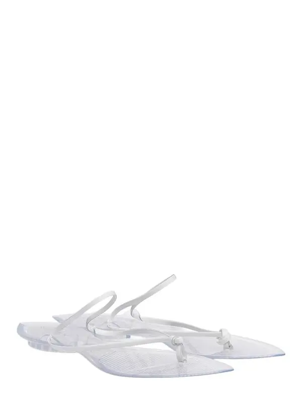 Alaïa Invisible Leather Thong Sandals - Transparent