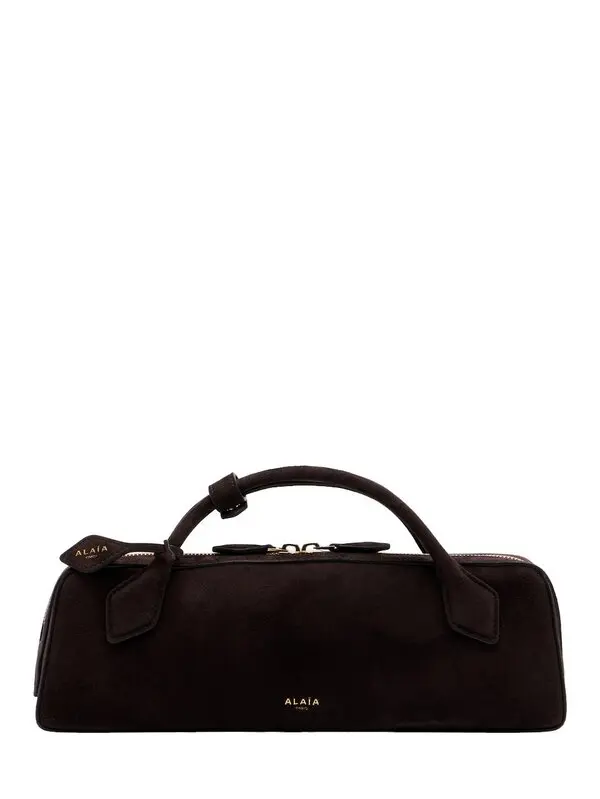 Alaïa Le Teckel Small Suede Top-handle Bag - Brown