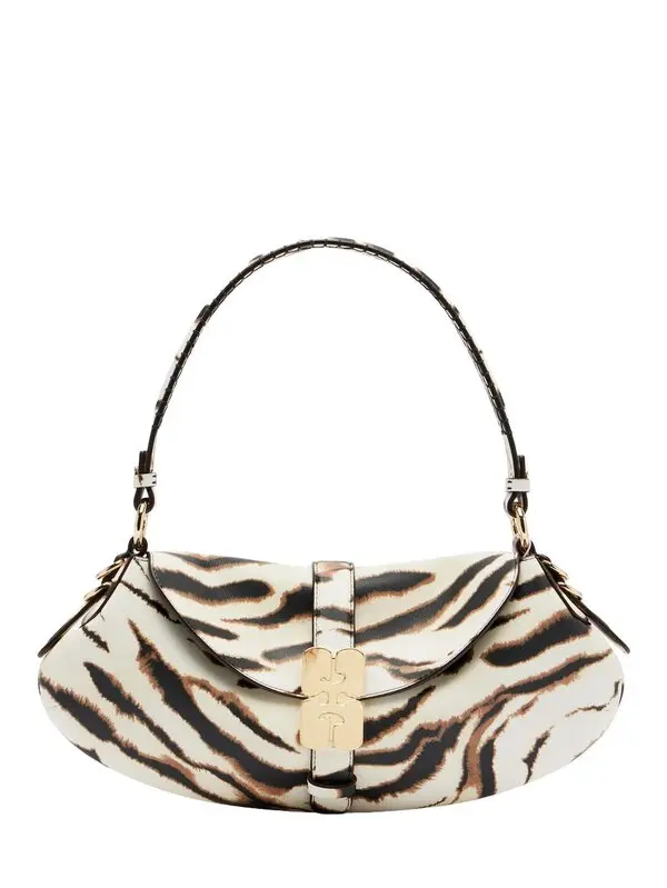GANNI Small Zebra-print Shoulder Bag - Multicoloured