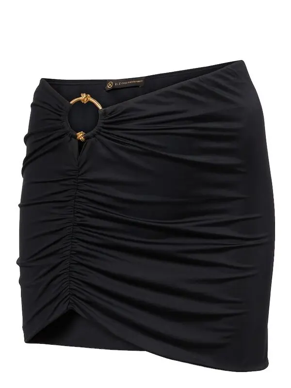 VIX PAULA HERMANNY Embellished Mini Skirt - Black