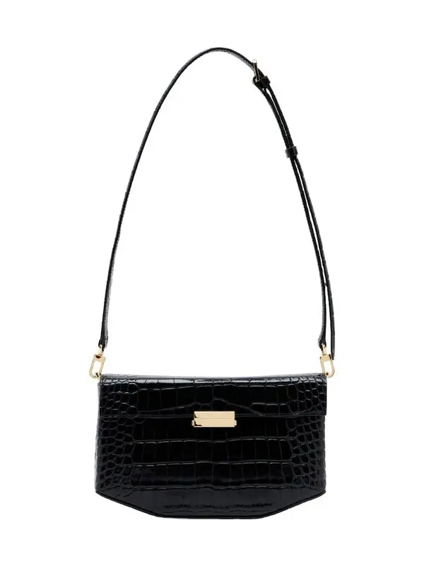TOTEME Small Leather Shoulder Bag - Black