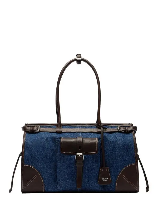 Prada Bonnie Large Shoulder Bag - Blue