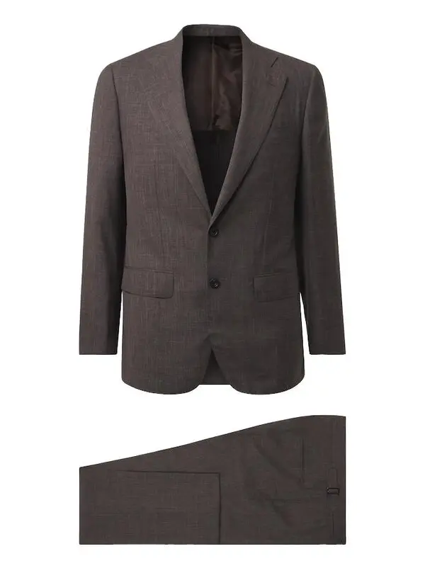 Thom Sweeney Wool, Silk, And Linen Suit - Brown