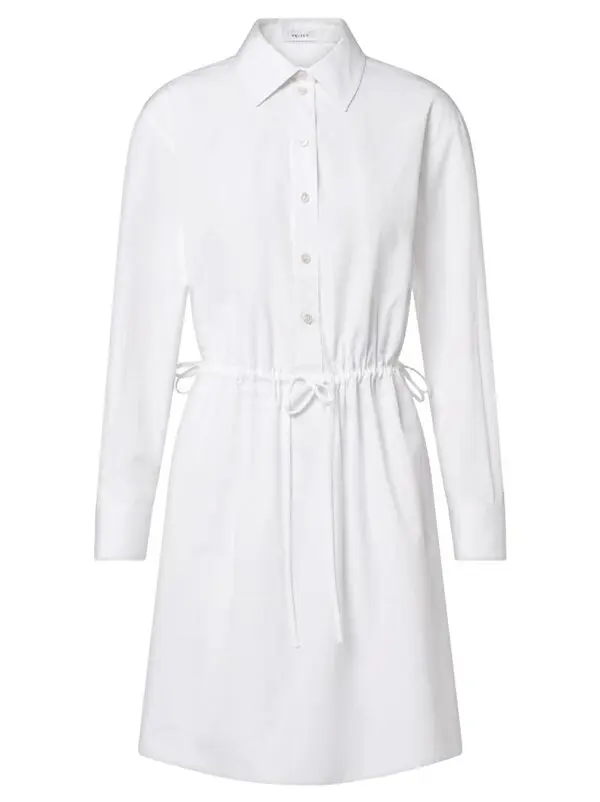Alexander McQueen Cotton Poplin Shirt Dress - White