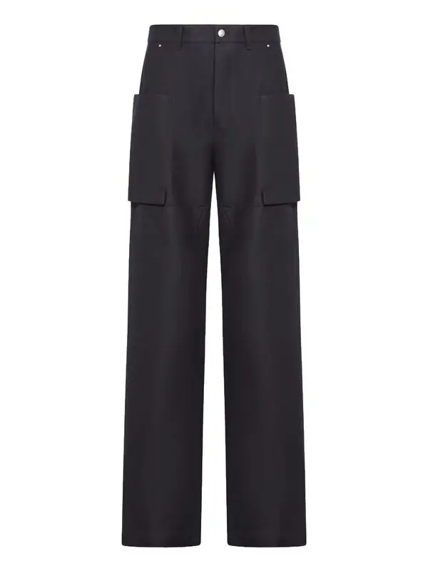 Rick Owens Stefan Cotton Blend Cargo Pants - Black