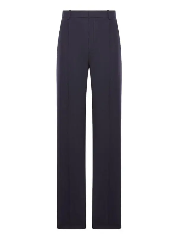Saint Laurent High-waisted Wool Trousers - Multicolor