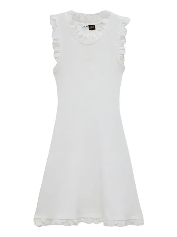 Loewe Ribbed Tank Dress - White