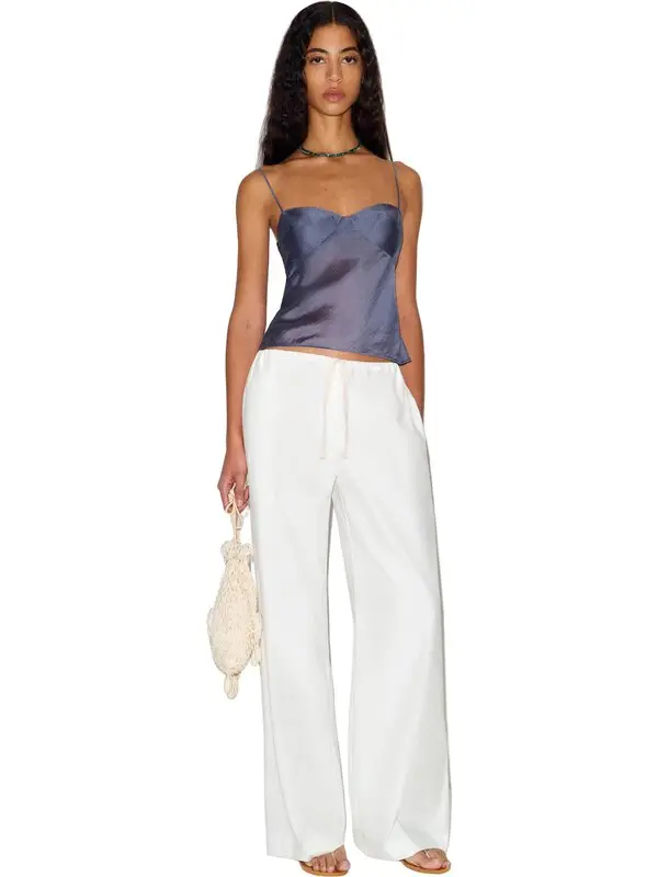 REFORMATION Gina Short Pant Relaxed Fit, Drawstring Waist - Ivory