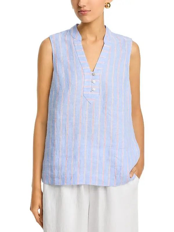Tommy Bahama Sea Salt Bay Sleeveless Linen Top - Grape Pools