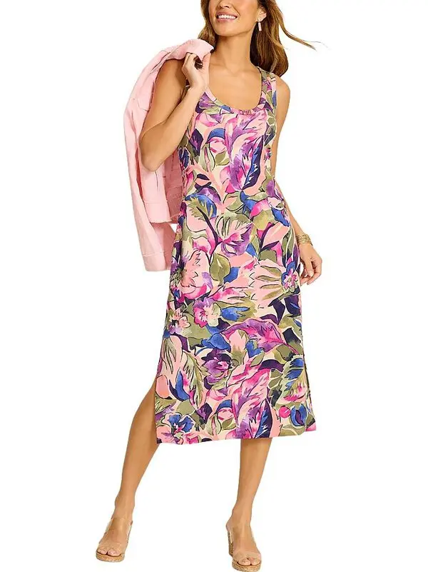 Tommy Bahama Darcy Garden Oasis Midi Dress - Ivory Cream