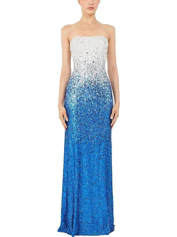 Jenny Packham Marle Saint Sequin Embellished Strapless Maxi Gown - Ivory