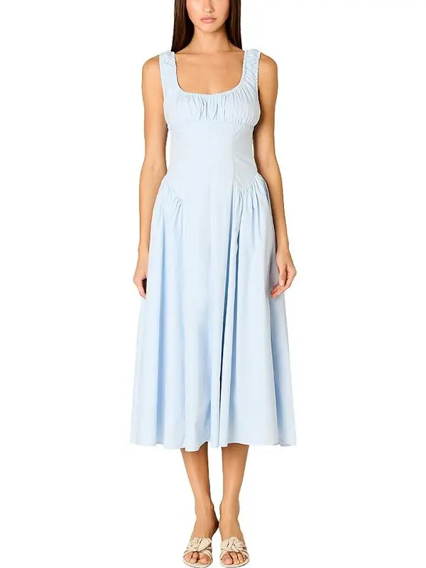 NIA Vittoria Sleeveless Midi Dress - Chambray