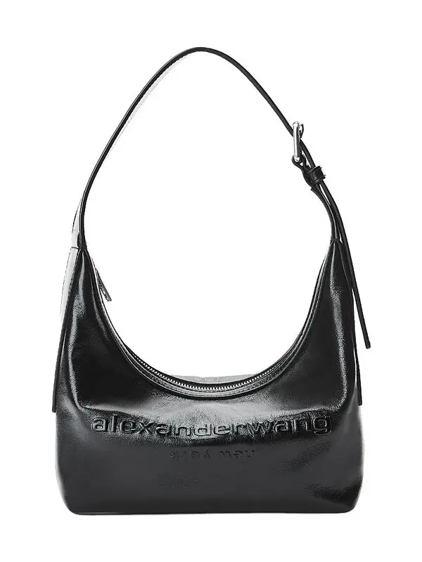 Alexander Wang Punch Small Leather Hobo Bag - Black
