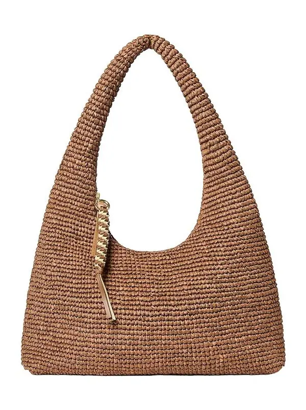 LOEFFLER RANDALL Willow Raffia Hobo Bag - Brown