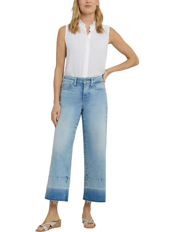 NYDJ Teresa High Rise Wide Leg Jeans - Oasis Sand