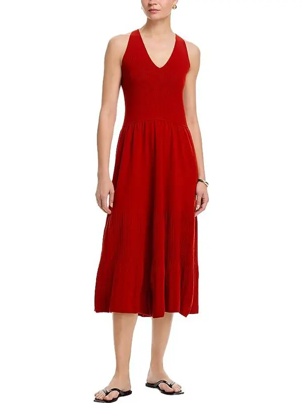 Elie Tahari Hazel Cami Sweater Dress - Moroccan Red