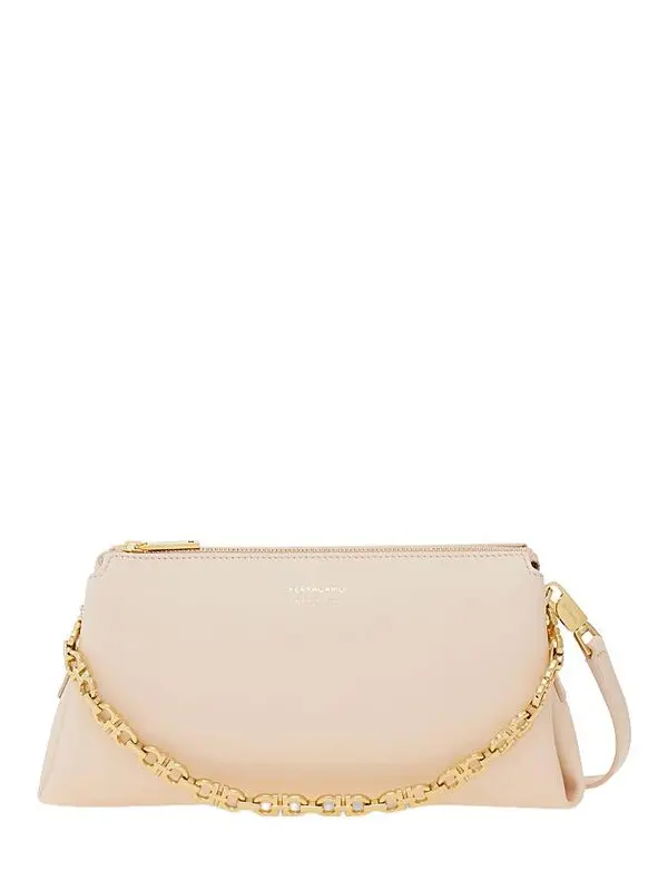 FERRAGAMO Leather Mini Bag With Chain Detail - Ballet