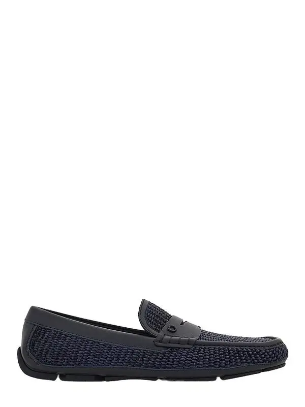 FERRAGAMO Penny Driver Loafers - Navy