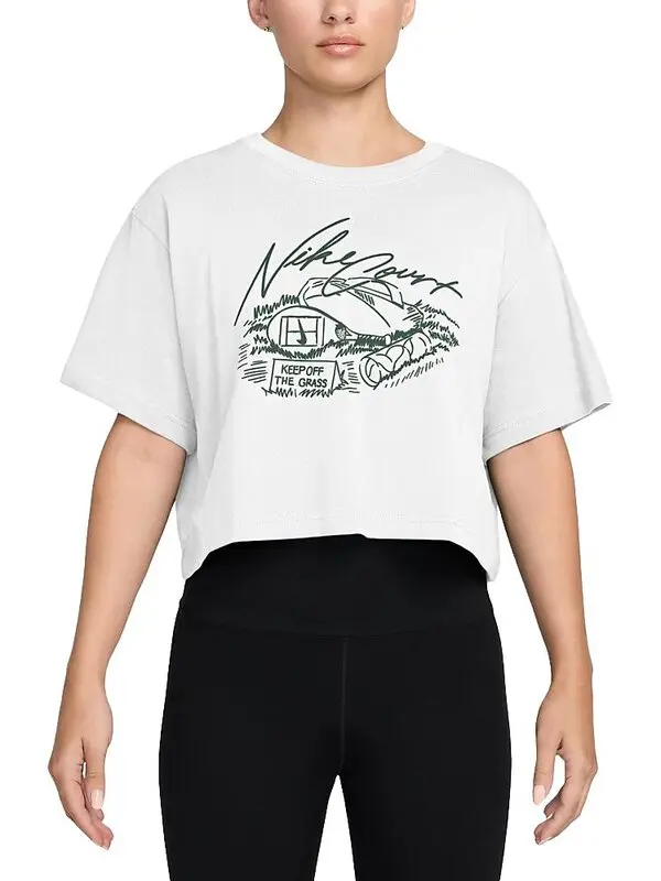 Nike Slam Crop Tee - White