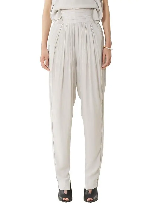 LANVIN Draped Charmeuse Pants - Plaster