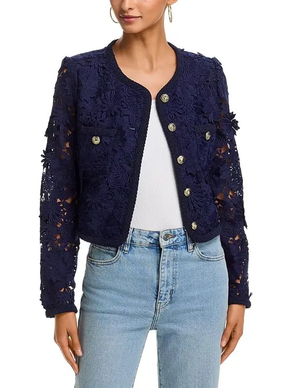Generation Love Amber Lace Jacket - Navy