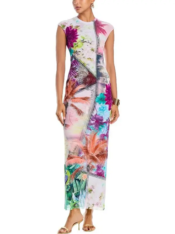 AFRM Mylo Maxi Dress Tropical Print - Vacation Tropic