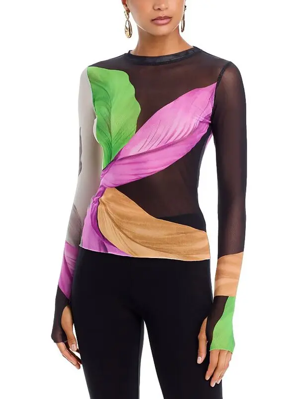 AFRM Kaylee Mesh Top - Summer Feathers
