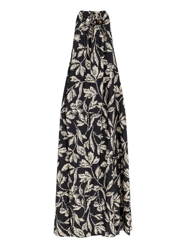 Max Mara Sleeveless Silk Dress With All-over Print - Multicolor