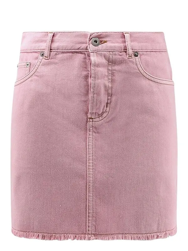 Dior Cotton Skirt With Fringed Bottom - Multicolor