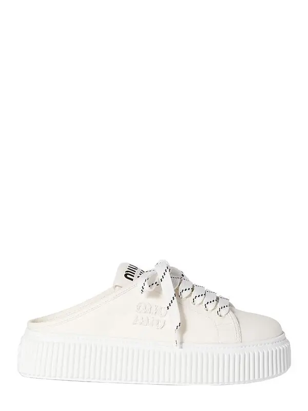 Miu Miu Platform Mule Sneakers - Avorio