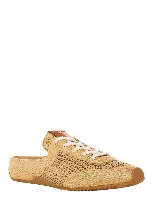 Rag & Bone Retro Runner Mules - Natural Raffia