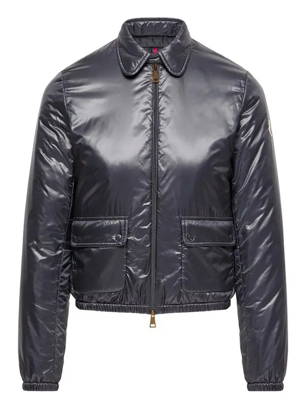 Moncler Lanset Packable Down Shirt Jacket - Blue
