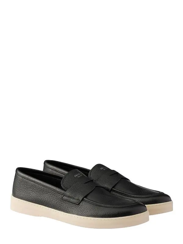 Prada Leather Loafers - Black
