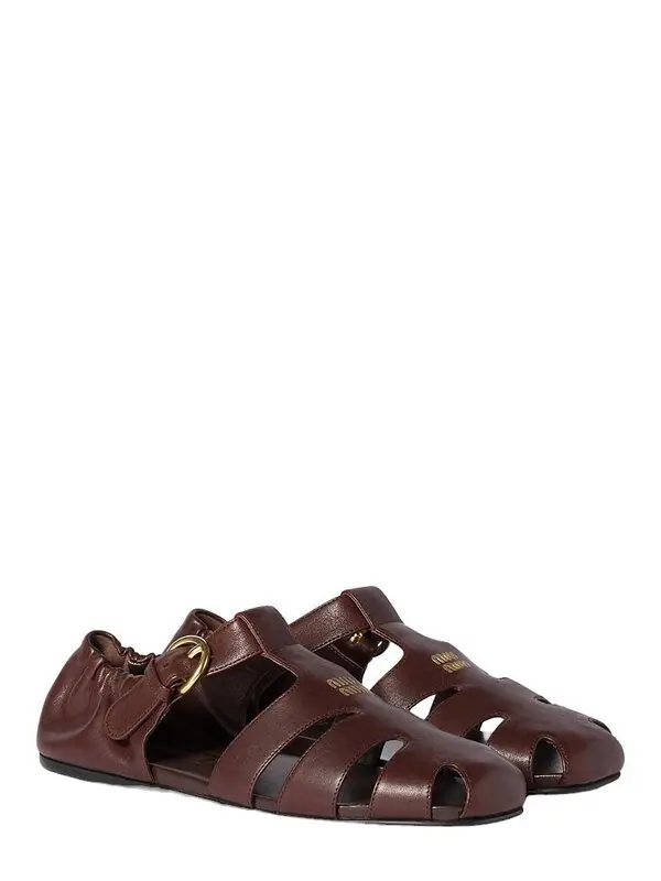 Miu Miu Leather Fisherman Sandals - Radica