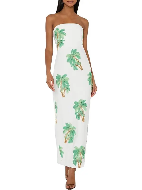 MILLY Clara Embellished Maxi Dress - White Multi