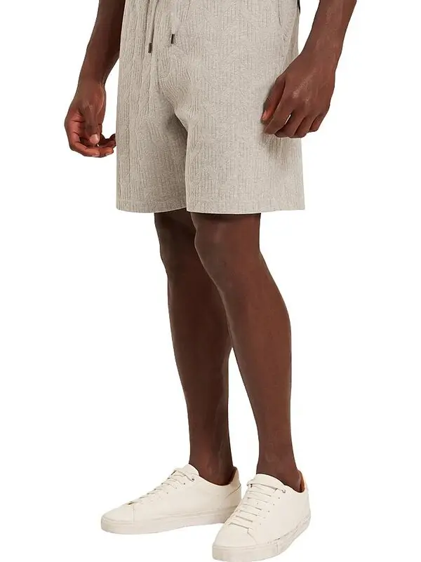 Ted Baker London Corwias Cable Stitch Shorts - Light Grey