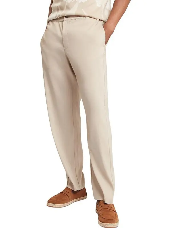 Ted Baker London Culverr Linen Blend Trousers - Stone